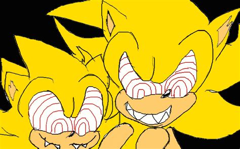 Evil Super Sonic And Evil Classic Sonic By Rougamylover8 On Deviantart