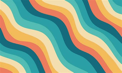 Retro Groovy Colorful Wavy Pattern Background 34618140 Vector Art At Vecteezy