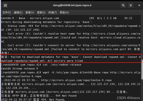 解决：failed to download metadata for repo ‘base‘ 知乎