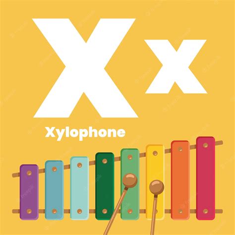 문자 X가 있는 귀여운 어린이 Abc 알파벳 플래시카드 단어 프리미엄 벡터