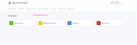 How To Run Nginx Proxy Manager In Docker Container ComputingForGeeks