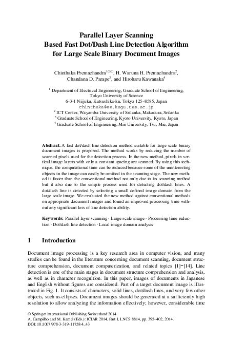Pdf Parallel Layer Scanning Based Fast Dotdash Line Detection Algorithm For Large Scale