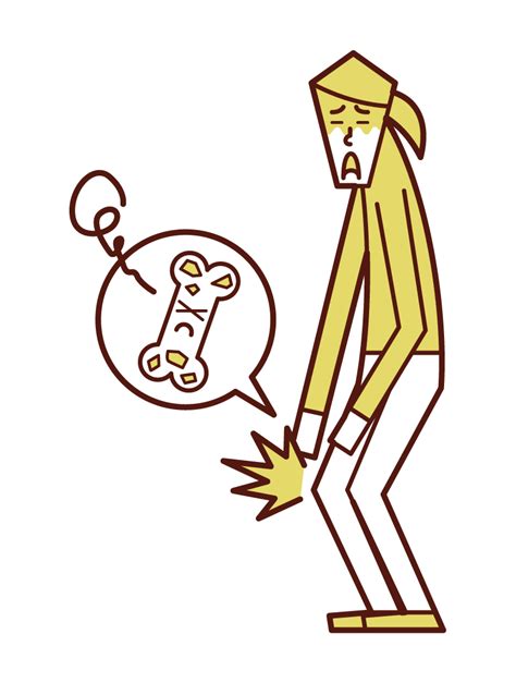 골다공증 여성 일러스트 무료 일러스트 소재집 Kukukeke