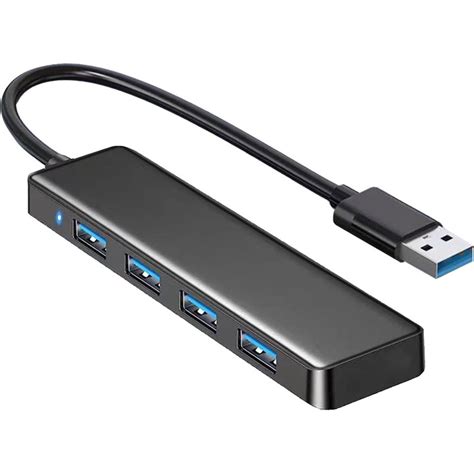 Hub Usb 3 0 4 Porturi 5 Gbps 0 3m Plug Play Compatibil Cu Macbook Laptop Pc Negru Emag Ro