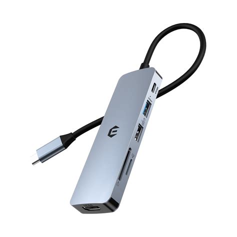 6 In 1 USB C Adapter For MacBook Air Pro Dual Display 4K HDMI Docking