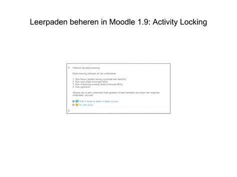 Moodle 20 Completion And Conditional Activities Ppt