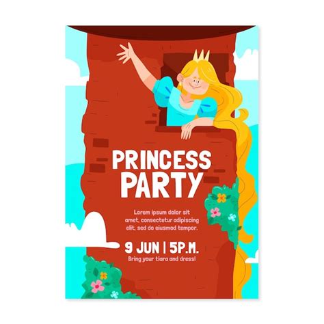 Plantilla De Invitaci N De Cumplea Os De Rapunzel Vector Gratis