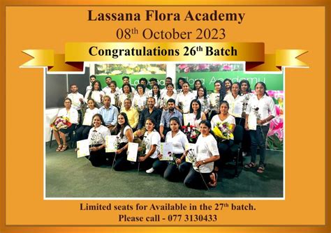 Lassana Group Of Companies On Linkedin Lassanafloraacademy Flowerdecoration