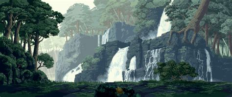 Jungle Pixel Art Environment Pixel Art Landscape  Pixel Art