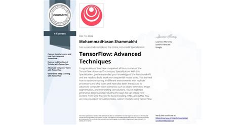 Deeplearning Tensorflow Deeplearningai Mohammad Hasan Shammakhi