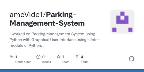 GitHub AmeVide Parking Management System I Worked On Parking Management System Using Python