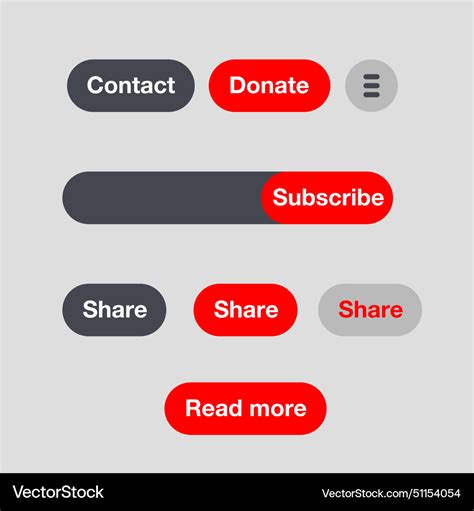 modern web button set bright color royalty free vector image