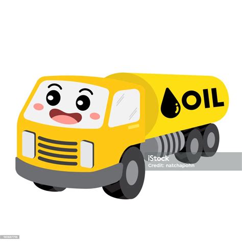 유조선 트럭 교통 만화 캐릭터 관점 보기 벡터 일러스트 레이 션 0명에 대한 스톡 벡터 아트 및 기타 이미지 0명 3차원 형태 가솔린 Istock