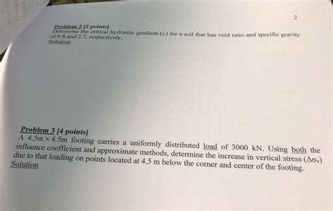solved problem 2 [2 points] determine the critical hydraulic