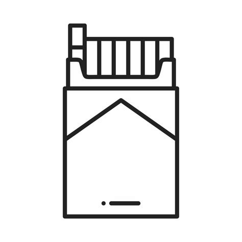 Cigarette Pack Outline Icon Vector 13128465 Vector Art At Vecteezy