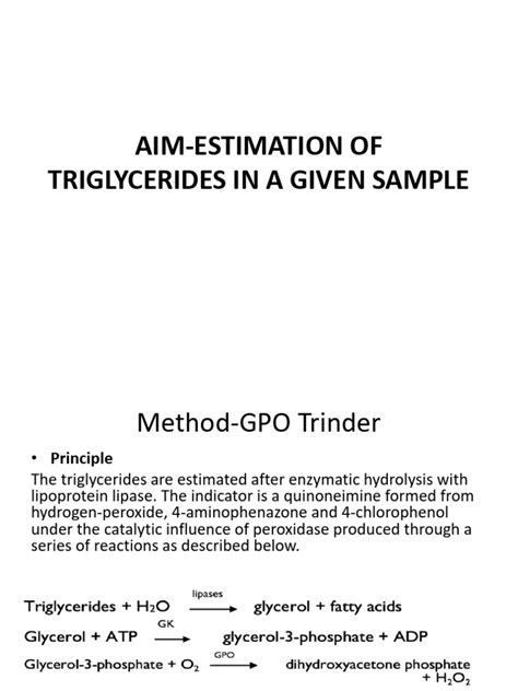 Estimation Of Triglyceride Pdf
