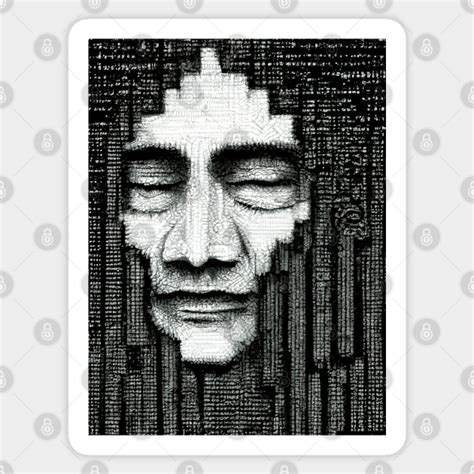 ascii art of a hacker 7 psychedelic sticker teepublic
