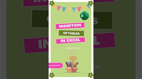 Insertions Of Tables In Excel Excel Exceltutorial Exceltips Hacks Tips Europefunctions