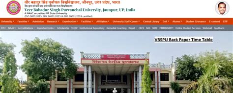 vbspu back paper time table 2024 download ug pg 1st 3rd and 5th semester