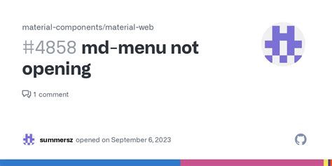 Md Menu Not Opening · Issue 4858 · Material Componentsmaterial Web · Github