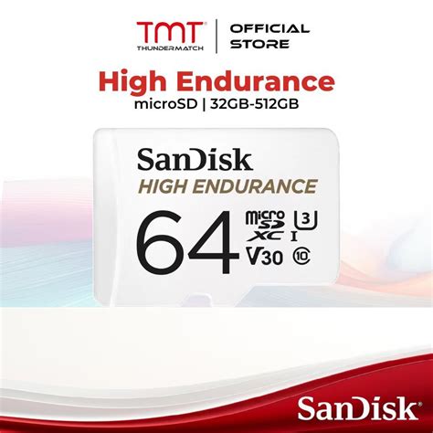 TMT SanDisk High Endurance MicroSD UHS I C V U Car Camera Memory Card GB SDSQQNR