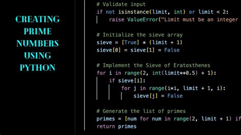 Ep 7 Using Python For Math Generating Prime Numbers Youtube
