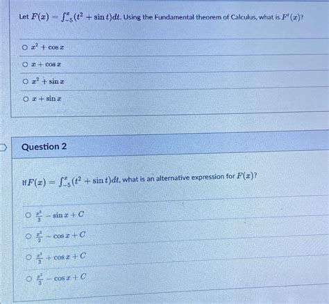 Solved D Let F x f t² sin t dt Using the Fundamental Chegg com