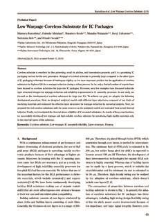 Low Warpage Coreless Substrate For IC Packages Low Warpage Coreless Substrate For Ic Packages