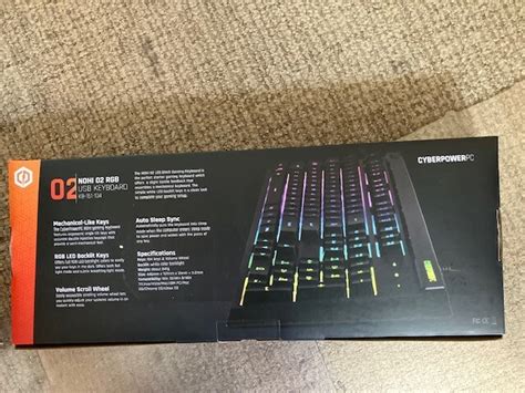 New Never Used Cyberpower P C Nohi 02 Rgb Usb Keyboard Kn 161 104 Lights Up Ebay