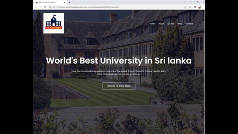 How To Create Responsive Website Using Html And Css Collegeuniversity Website Using Html And