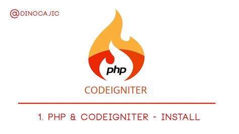 1 Php And Codeigniter Install Youtube