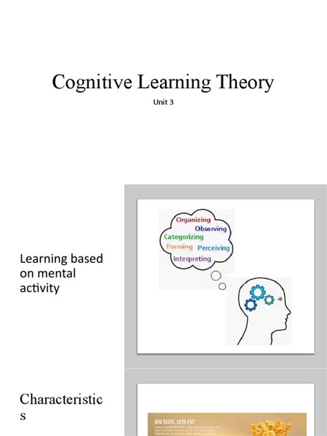 cognitive learning theories pdf