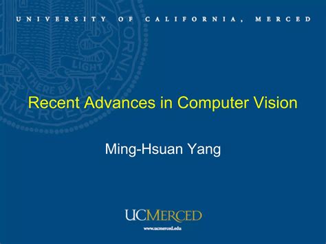 Recent Advances In Computer Vision Pdf Computing Technology
