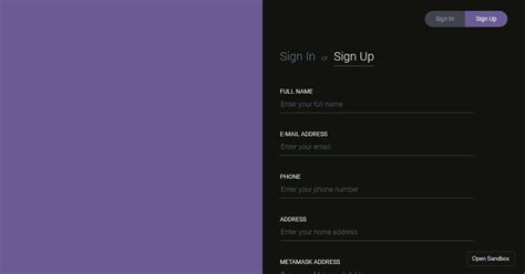 React Login Form Codesandbox