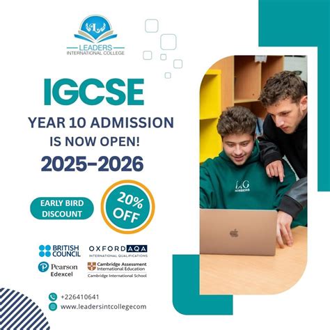 Leaders 🚀 Igcse Admissions 2025 2026 Are Now Open For Year 10 And Year 11 🎉 Early Bird Offer