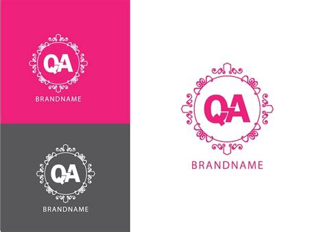 Premium Vector Modern Monogram Initial Letter Qa Logo Design Template