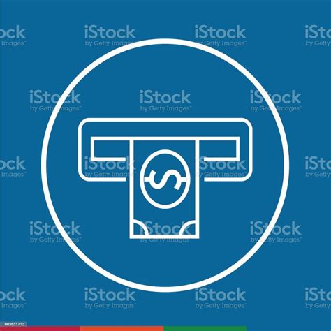 얇은 선 Atm 아이콘 일러스트 레이 션 디자인 금융에 대한 스톡 벡터 아트 및 기타 이미지 금융 대출 벡터 Istock