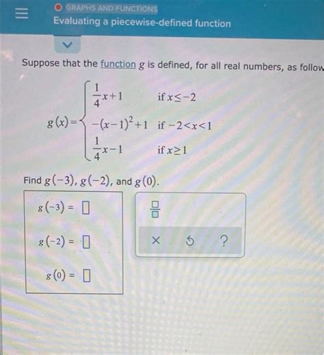 Solved III O GRAPHS AND FUNCTIONS Evaluating A Chegg Com