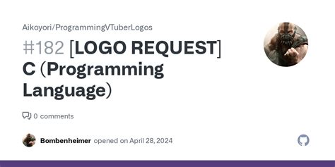 Logo Request C Programming Language · Issue 182 · Aikoyoriprogrammingvtuberlogos · Github