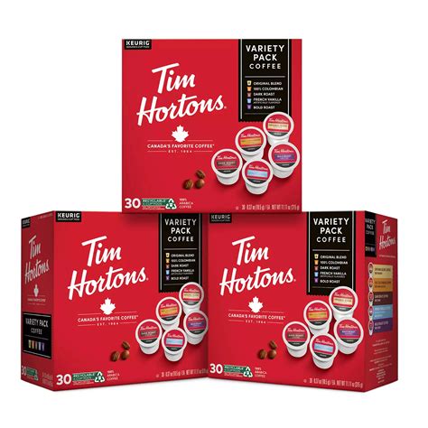Tim Hortons Coffee Variety Pack Single Serve K Cup Pods Compatible