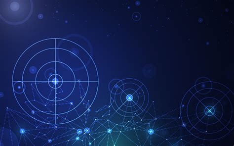 추상적인 컴퓨터 네트워크 연결 디지털 기술 개념입니다 과녁에 대한 스톡 벡터 아트 및 기타 이미지 과녁 분자 입자 Istock