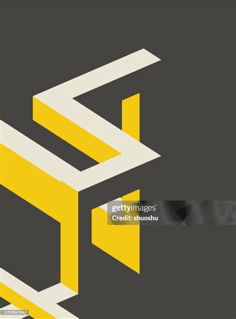 Abstract Yellow Cube Model Structure Design Material Pattern Poster Background High Res Vector