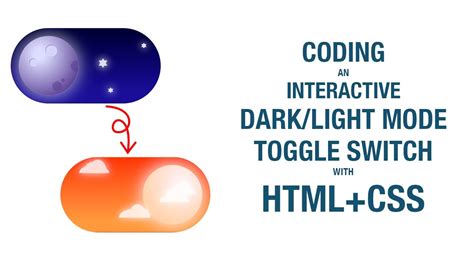 Live Coding A Darklight Toggle Switch With Html And Css Youtube