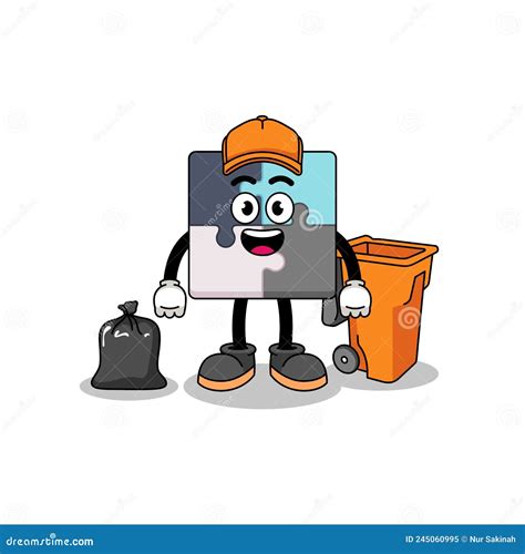 Illustration Of Jigsaw Puzzle Cartoon As A Garbage Collector Stock Vector Illustration Of Illustration Of Jigsaw Puzzle Cartoon As A Garbage Collector Stock Vector Illustration Of