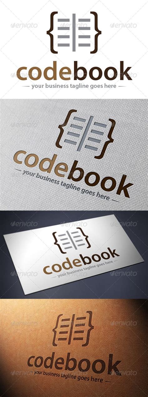 Code Book Logo Template Logotypes