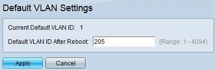 Configuration Of The Default VLAN On Series Managed Switches Cisco