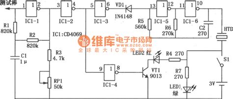 9014感应电笔原理图 感应电笔电路图 9014应用电路图 第7页 大山谷图库