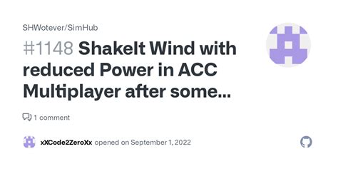 shakeit wind with reduced power in acc multiplayer after some minutes