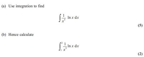 Exam Questions Integration By Parts ExamSolutions