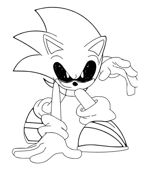 Sonic Exe Coloring Pages Coloringlib